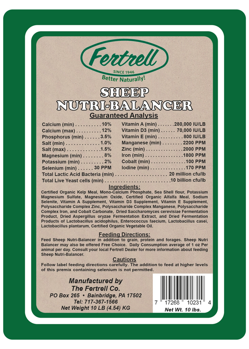 Sheep Nutri-Balancer organic and natural premix feed supplement – Easy ...
